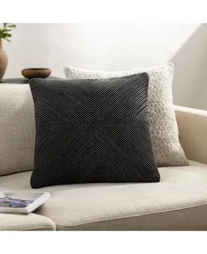 SURYA Kohl Decorative Pillow - Charcoal
