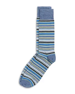 BLOOMINGDALE'S Striped Crew Socks
