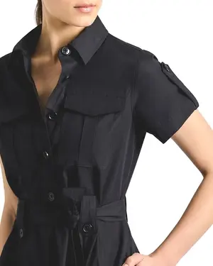 Derek Lam 10 Crosby Azora Poplin Shirt Dress - Black