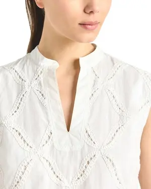 Derek Lam 10 Crosby Cropped Eyelet Top