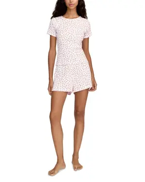 PETITE PLUME Pointelle Knit Shorts - Pink