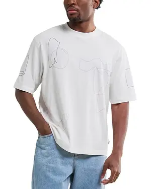 WAX LONDON Milton Short Sleeve T Shirt - Ecru