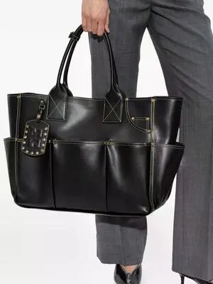 GANNI Logo-tag Multi-pocket Tote Bag