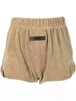 Fear Of God Velvet-effect Logo-tag Shorts