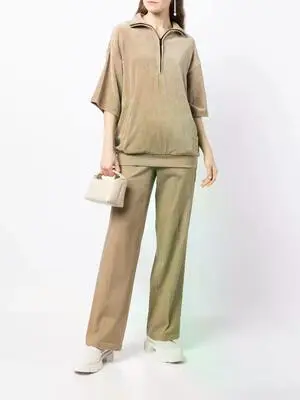 Fear Of God Velour Mock-neck Half-sleeve Top