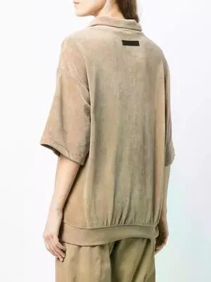 Fear Of God Velour Mock-neck Half-sleeve Top
