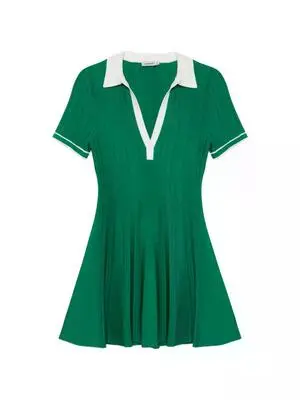 Simkhai Ribbed Knit Mini Dress With V-neck - Green