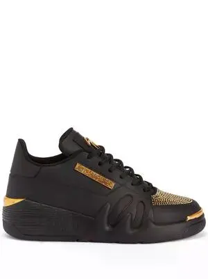 GIUSEPPE ZANOTTI Talon Crystal-embellished Sneakers - Black