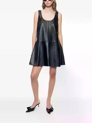 STAND STUDIO Thalia A-line Leather Mini Dress