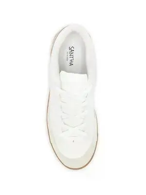 SANTHA Lace-up Flat Sole Sneakers