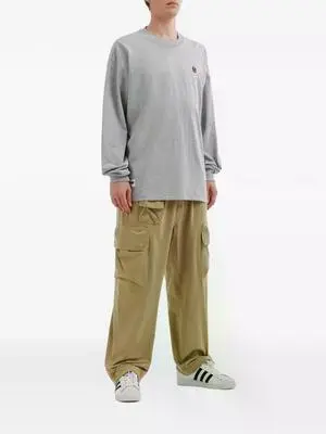 FINGERCROXX Drawstring-waist Cargo Trousers - Neutrals