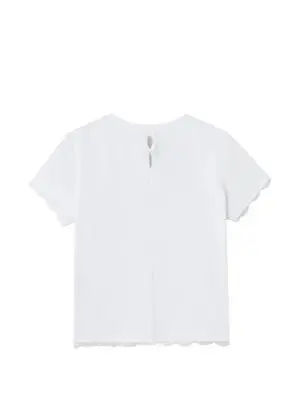 B+AB Scalloped-trim T-shirt