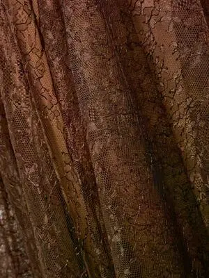 DE LA VALI Halterneck Lace Gown