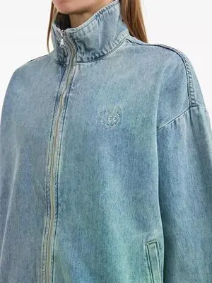 MINI CREAM Zip-up Denim Jacket