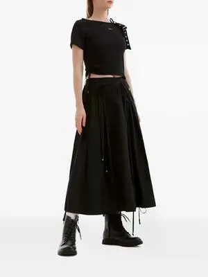 MUSIUM DIV. Drawstring-detail Midi Skirt - Black