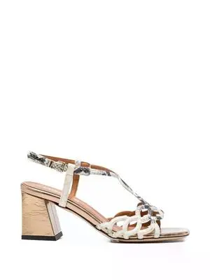 EVALUNA Block-heel Sandals - Neutrals