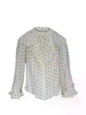 Veronica Beard Ruffled Print Blouse