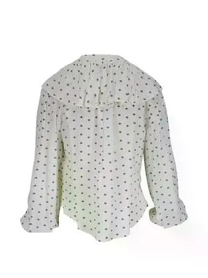 Veronica Beard Ruffled Print Blouse