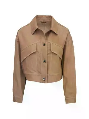 Brunello Cucinelli Flap-pocket Cropped Jacket - Neutrals