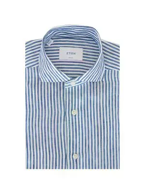 Eton Striped Shirt - Blue