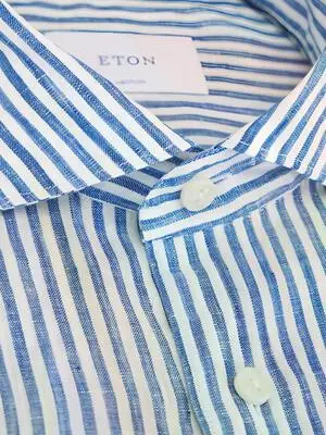 Eton Striped Shirt - Blue