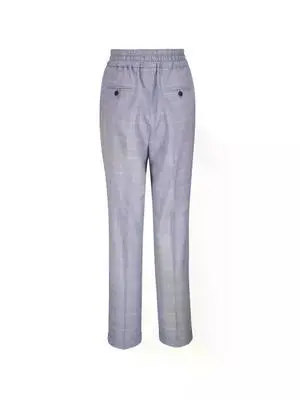 Kiton Plaid Drawstring Trousers