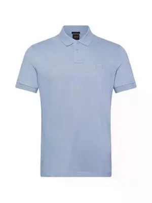 BOSS Logo-patch Stretch-cotton Polo Shirt