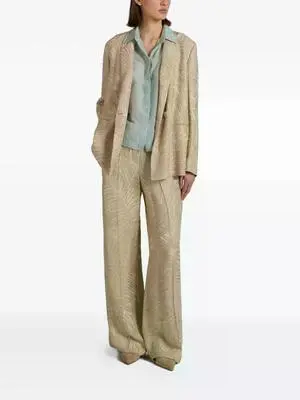 Incotex Jacquard Straight Leg Trousers
