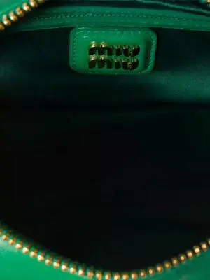 Miu Miu Arcadie Matelassé Nappa Leather Bag - Green