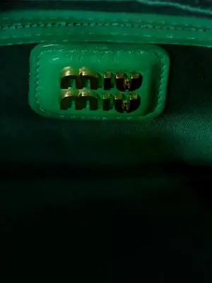 Miu Miu Arcadie Matelassé Nappa Leather Bag - Green