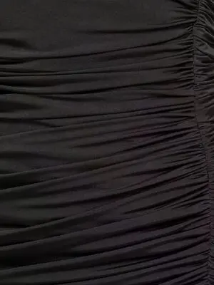 NISSA Ruched Midi Dress - Black