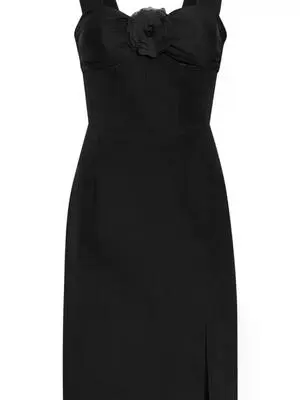 PATRICK ASSARAF Floral Appliqué Split Dress