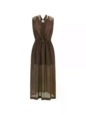 NUDE Laminated Paint V-neck Dress