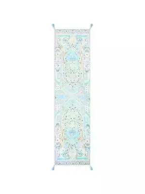 Camilla Crinkle Tassel Scarf - Blue