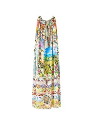 Camilla Navás Drawstrings Maxi Dress