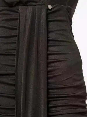NISSA Backless Draped Mini Dress