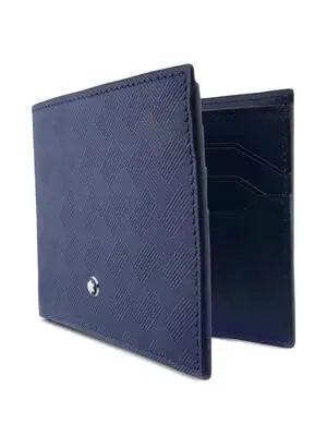 Montblanc Patterned Leather Wallet - Blue