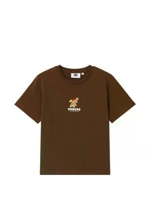CHOCOOLATE Logo-embroidered T-shirt - Brown