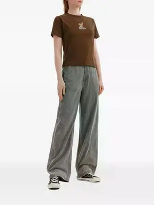CHOCOOLATE Logo-embroidered T-shirt - Brown