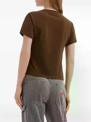 CHOCOOLATE Logo-embroidered T-shirt - Brown