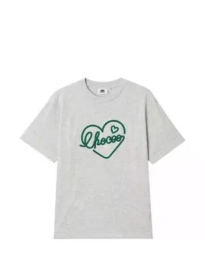 CHOCOOLATE Heart Graphic T-shirt - Grey