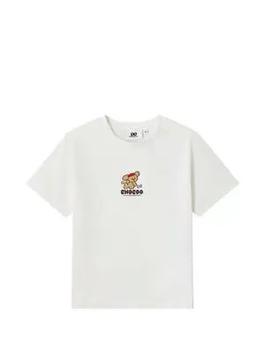 CHOCOOLATE Logo-embroidered T-shirt - Neutrals