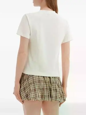 CHOCOOLATE Logo-embroidered T-shirt - Neutrals