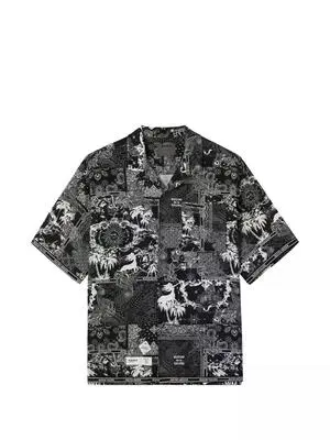MUSIUM DIV. Short-sleeve Graphic-print Shirt - Black