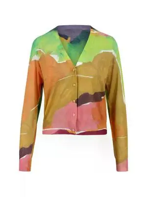 Ulla Johnson Printed V-neck Cardigan