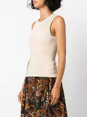 Galvan Selene Sleeveless Top - Neutrals