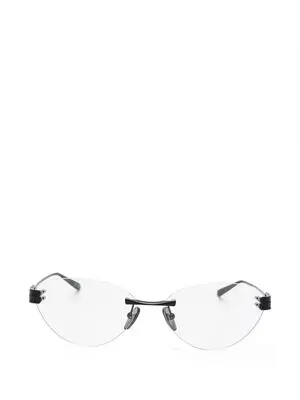 Balenciaga Logo-detail Glasses - Black