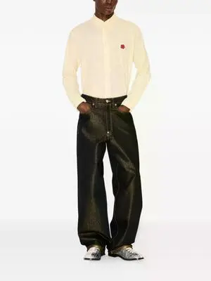 Kenzo Boke Flower Embroidered Cotton Shirt