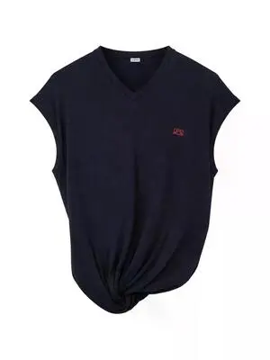 Loewe Sleeveless V-neck Wool Sweater - Blue