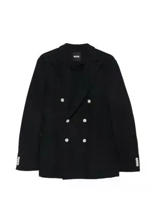 BOSS Double-breasted Cotton Blazer
